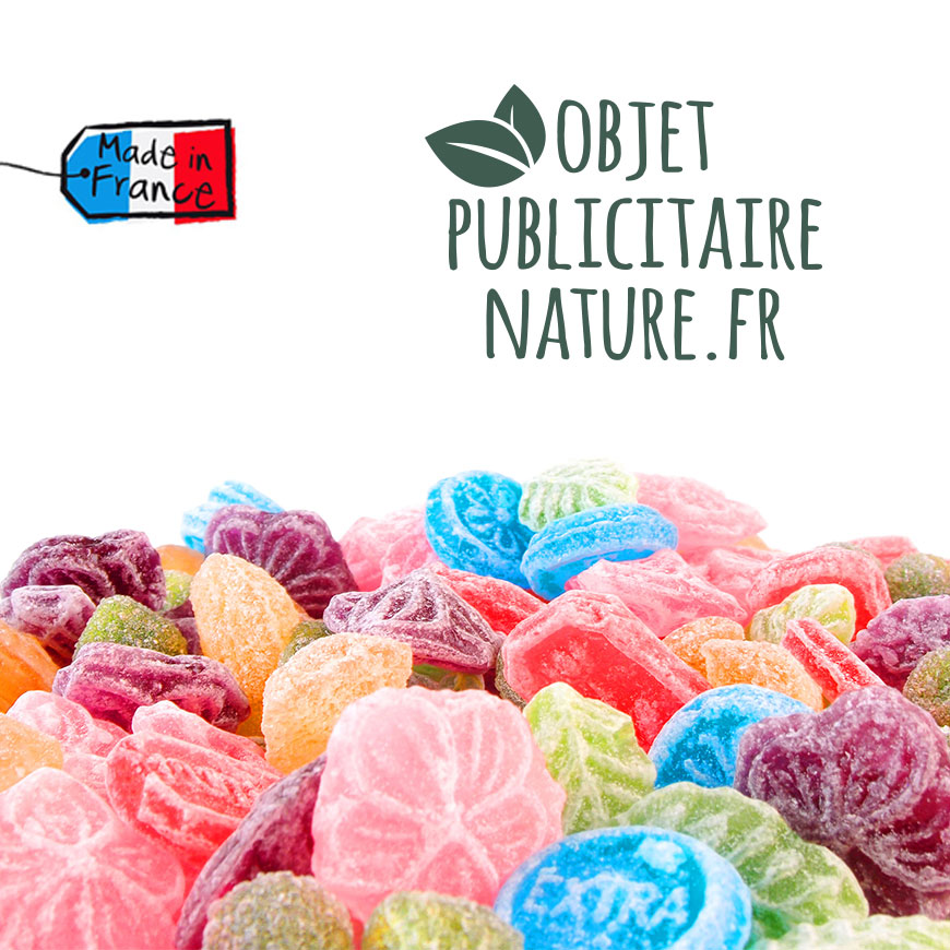 Boîtes de bonbons publicitaires personnalisées de fabrication Française